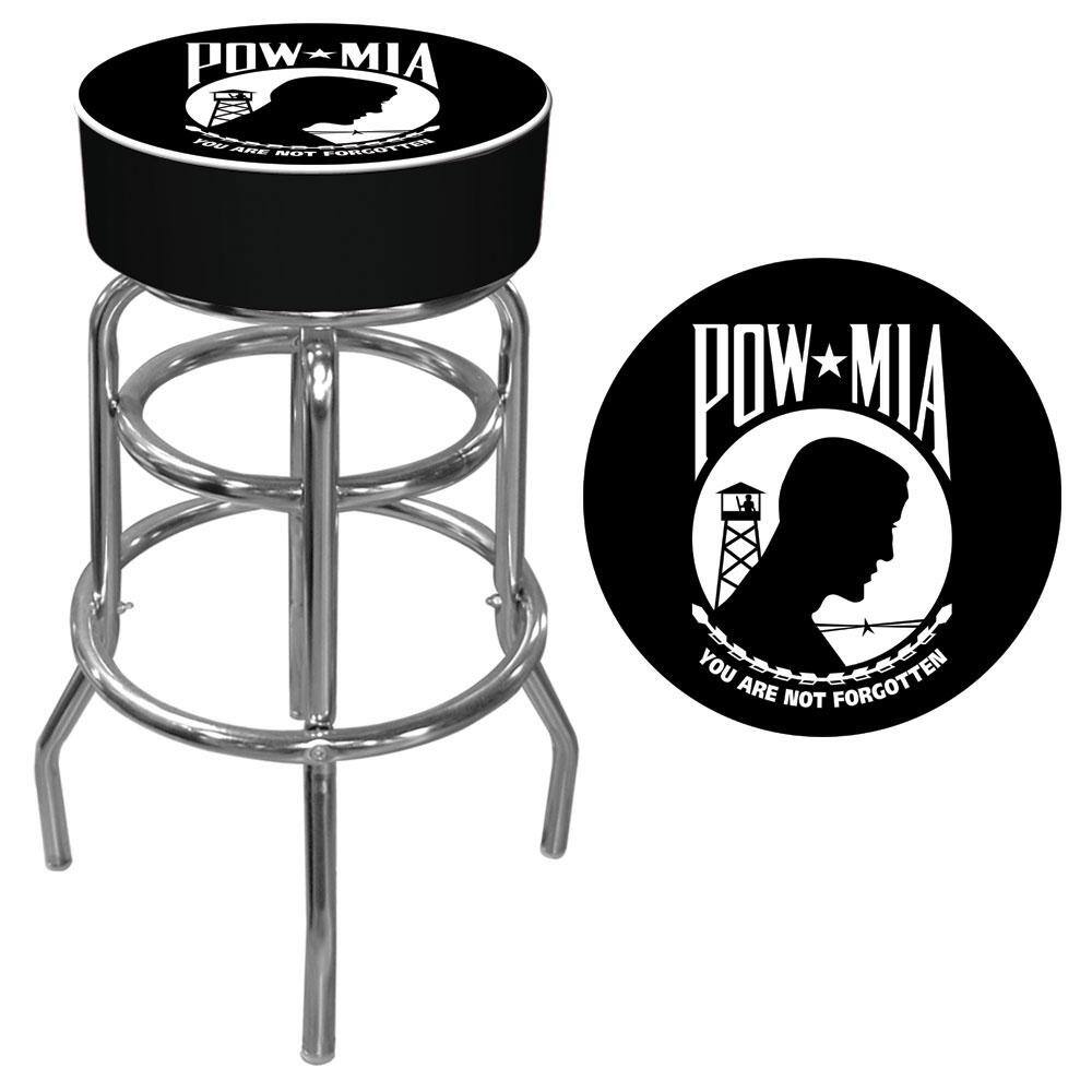Trademark POW Logo 31 in. Chrome Padded Swivel Bar Stool PO1000 - The ...
