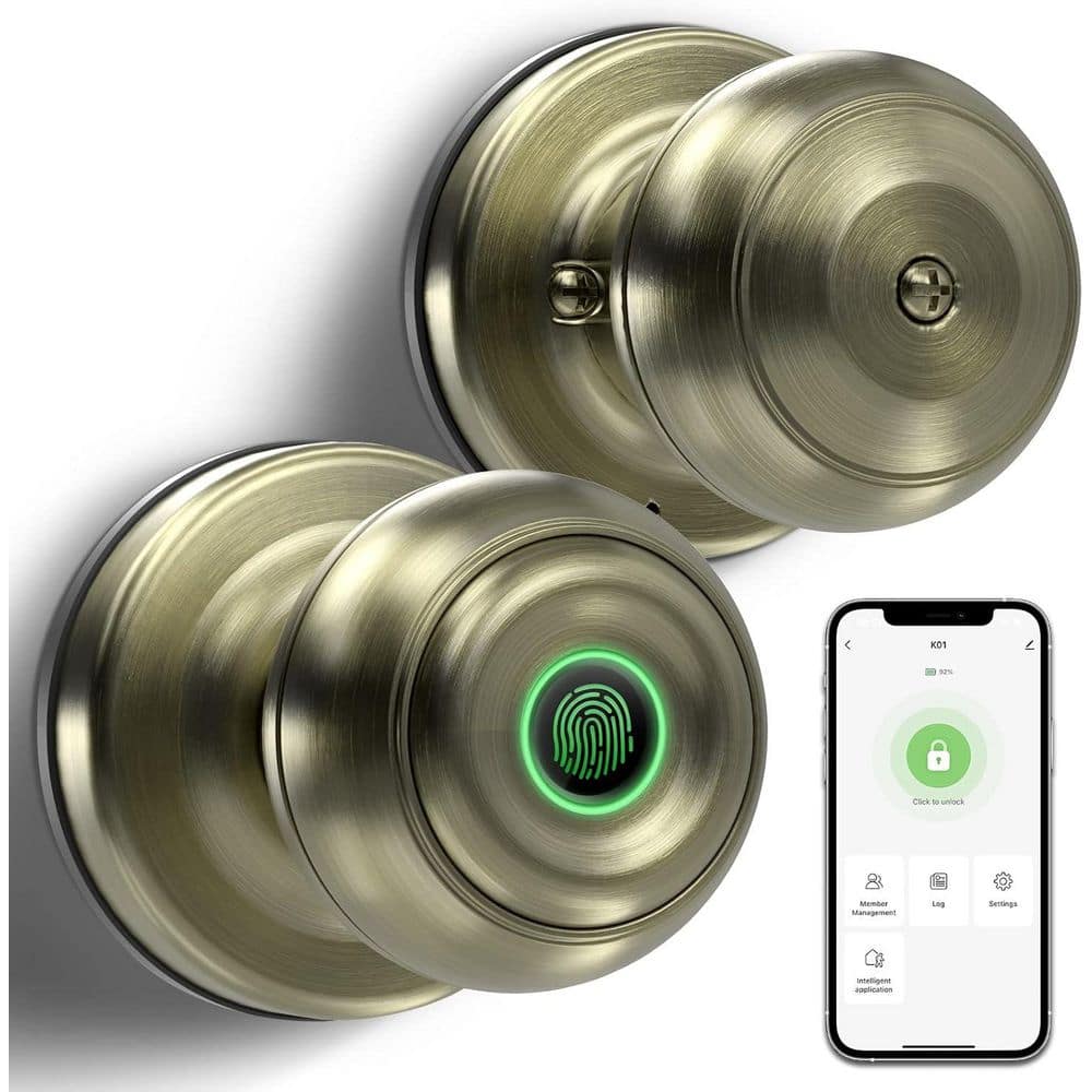 WRIGHTMASTER 3 in 1 Aluminum Smart Lock Deadbolt with App Biometric ...