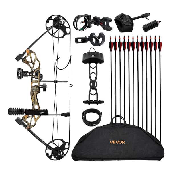 VEVOR Compound Bow Archery, Adjustable 19-30 in. Draw Length Compound ...