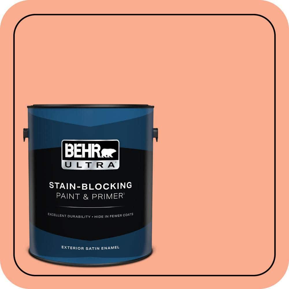 BEHR ULTRA 1 gal. #210B-4 Sunset Strip Satin Enamel Exterior Paint ...