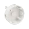 Commercial Electric 1/2 in. White 5-Holes 4 in. Round Non-Metallic ...