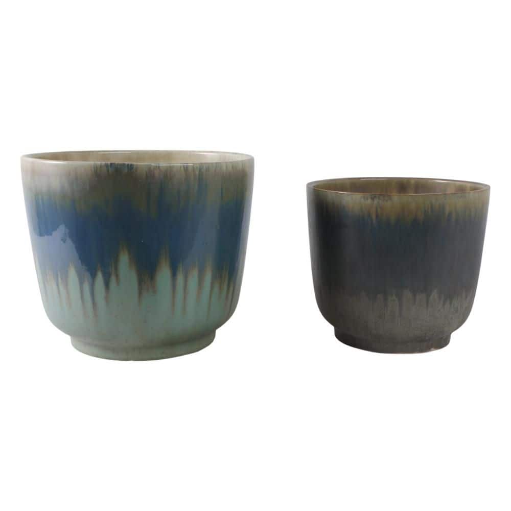 Liv & Skye 10 in. and 12 in. Multi-Colored Ceramic Reactive Glaze ...