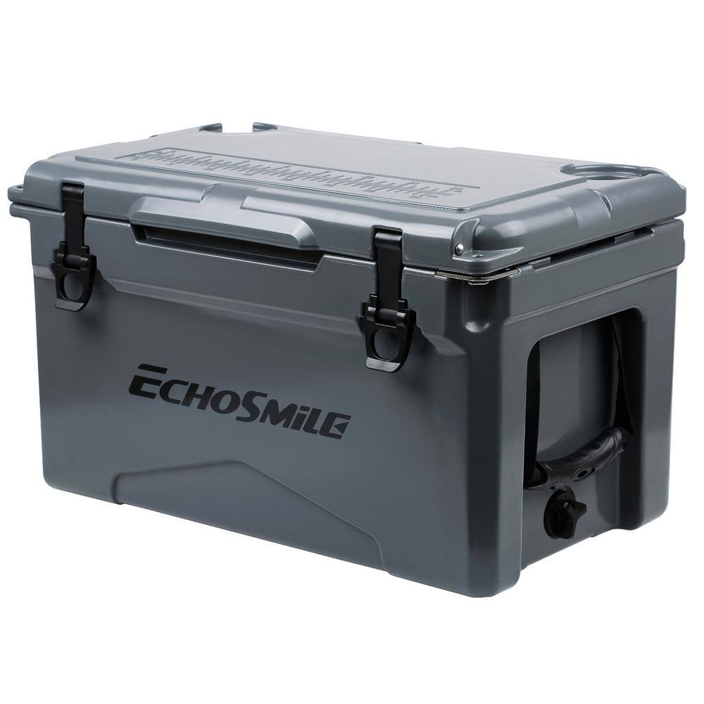 Cesicia 30 qt. Food and Beverage Gray Buckle Outdoor Cooler Insulated ...
