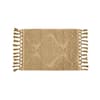 Jean Pierre Ricardo Cotton Fringe 17 in. x 31 in. Bath Rug in Linen ...