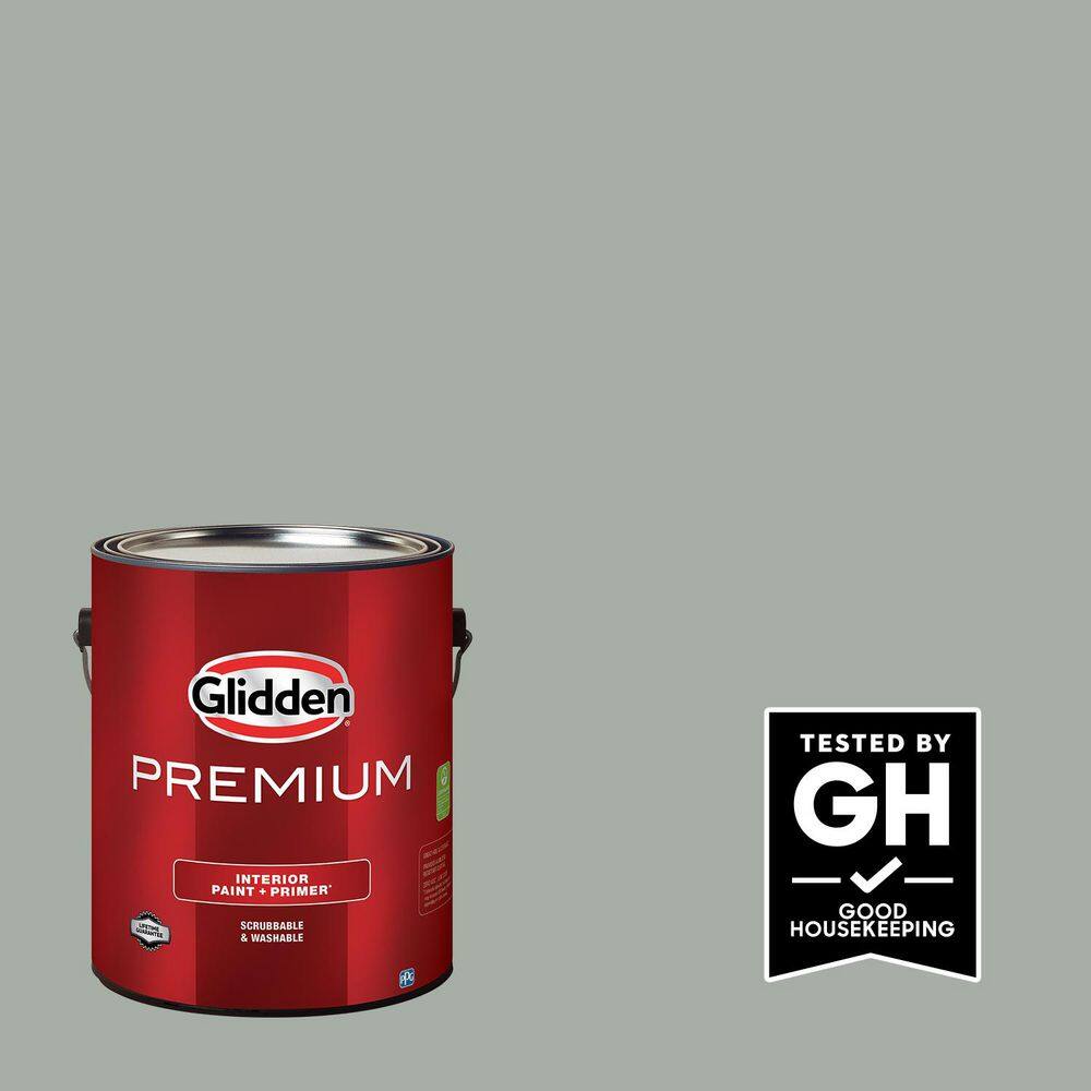 Glidden Premium 1 gal. PPG1033-4 Light Drizzle Satin Interior Latex ...