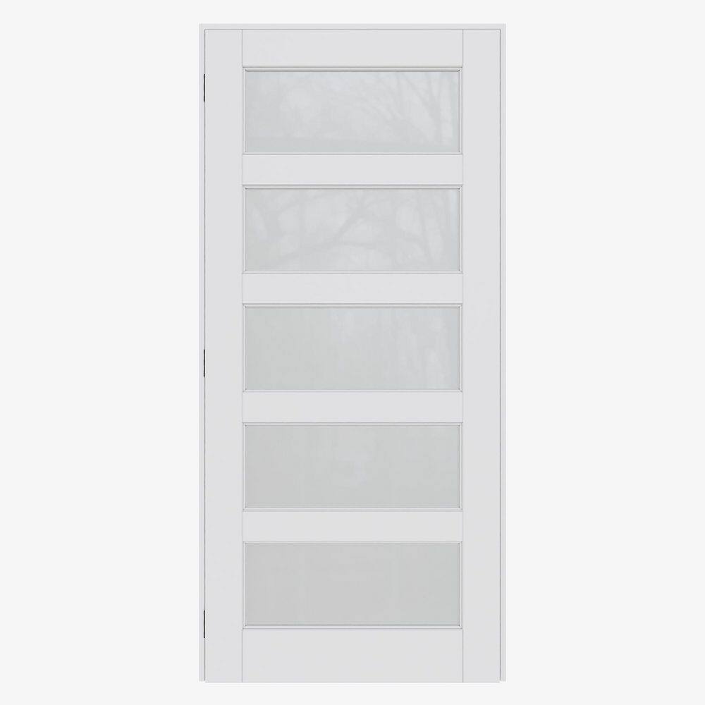 Reviews for ARK DESIGN 36 in. x 80 in. 5-Lite Frosted Glass Right White ...