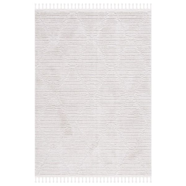 SAFAVIEH Marrakesh Beige 7 ft. x 9 ft. Diamond High-Low Area Rug ...