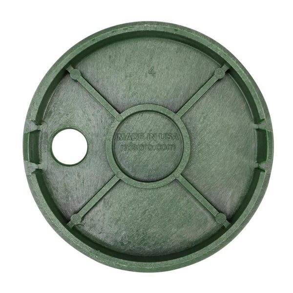 NDS 6 in. Round Valve Box and Cover, Black Box, Green ICV Cover 107BC ...