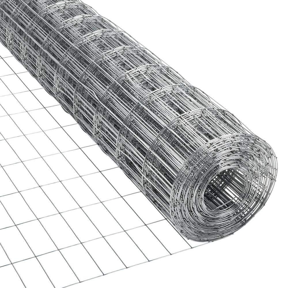 Everbilt 5 ft. x 100 ft. 14-Gauge Galvanized Steel Welded Wire Garden ...