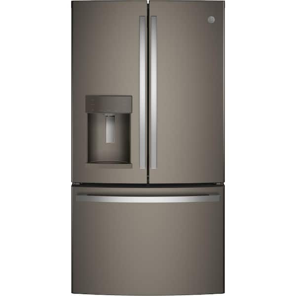 GE 27.8 cu. ft. French Door Refrigerator in Slate, Fingerprint ...
