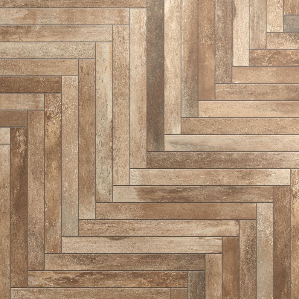 Merola Tile Sedona Sunset 1-7/8 in. x 17-3/4 in. Porcelain Floor and ...