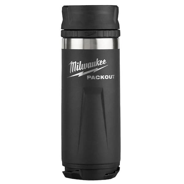 Milwaukee PACKOUT Black 18 Oz. Insulated Bottle with Sip Lid 48-22 ...