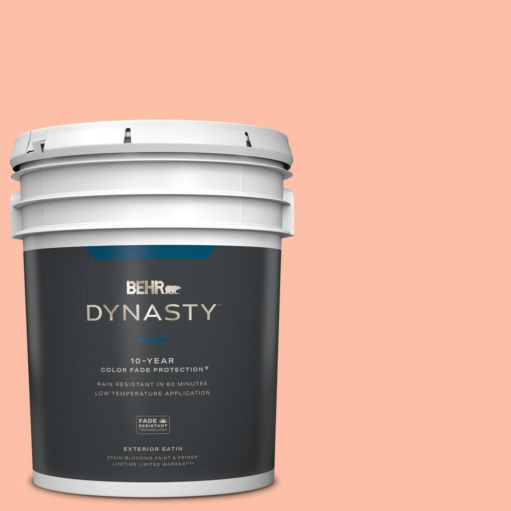 BEHR DYNASTY 5 gal. #220A-3 Sweet Apricot Satin Enamel Exterior Stain ...