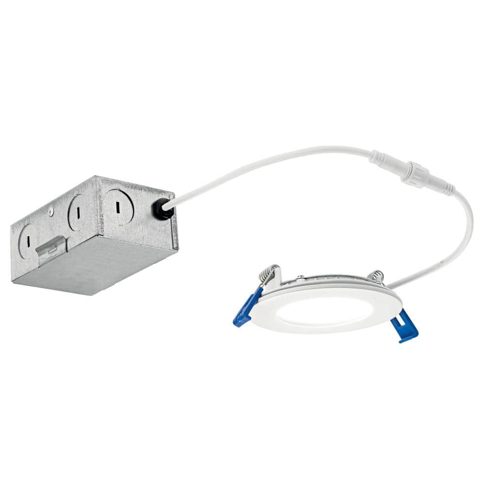 KICHLER Direct-to-Ceiling Integrated LED 3 in. Round Canless Recessed ...