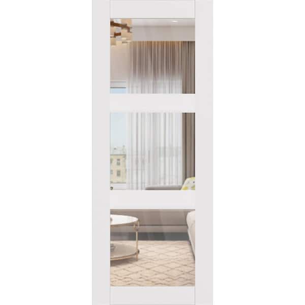 Belldinni Smart Pro 3 Lite 30 in. x 84 in. Clear Glass No Bore Polar ...