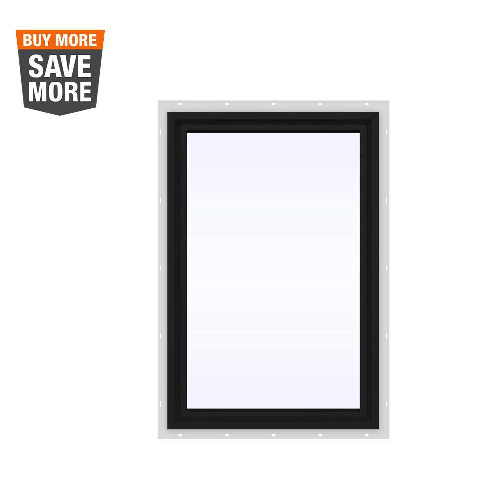 JELD-WEN 24 in. x 30 in. V-4500 Series Bronze FiniShield Vinyl Picture ...