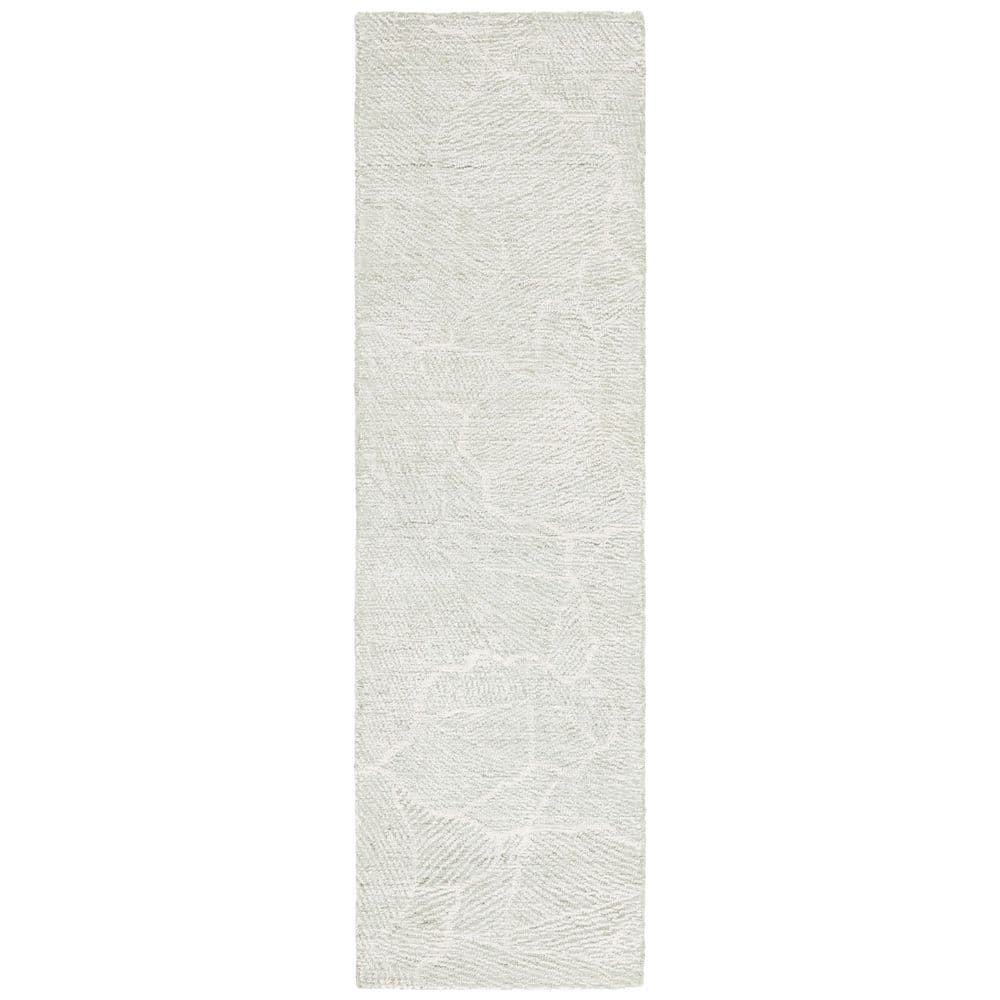 SAFAVIEH Metro Sage/Ivory 2 ft. x 8 ft. Solid Color Abstract Runner Rug ...