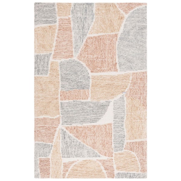 SAFAVIEH Metro 8 ft. x 10 ft. Taupe/Gray Abstract Geometric Area Rug ...