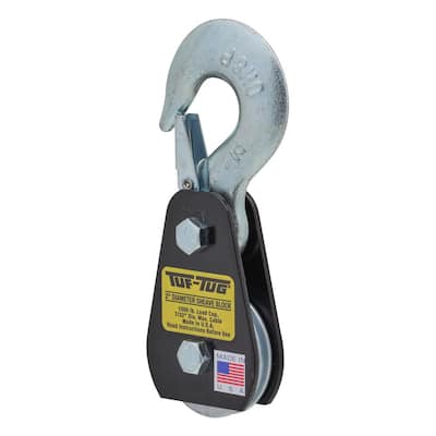 TUF-TUG Rope Hoist Block and Tackle, 700 lbs. Pull Capacity, 4:1 ...