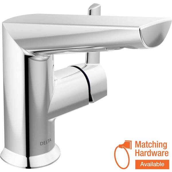 Delta Galeon Single Handle Single Hole Bathroom Faucet with Metal Pop ...