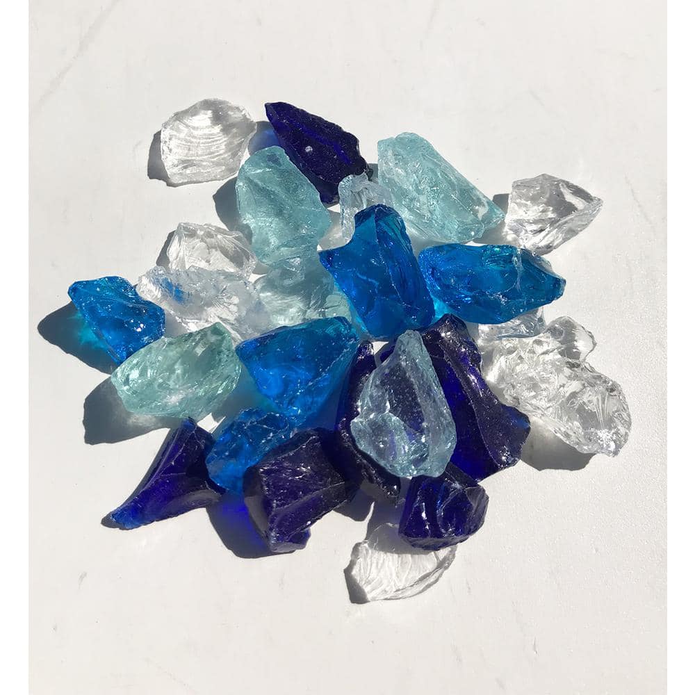 Element Fireglass 10 lbs. Bahama Blend Fire Glass 11091 - The Home Depot