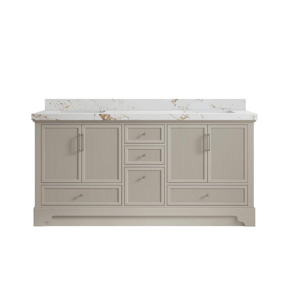 Willow Collections Alys 72 in. W x 22 in. D x 36 in. H Double Sink Bath ...