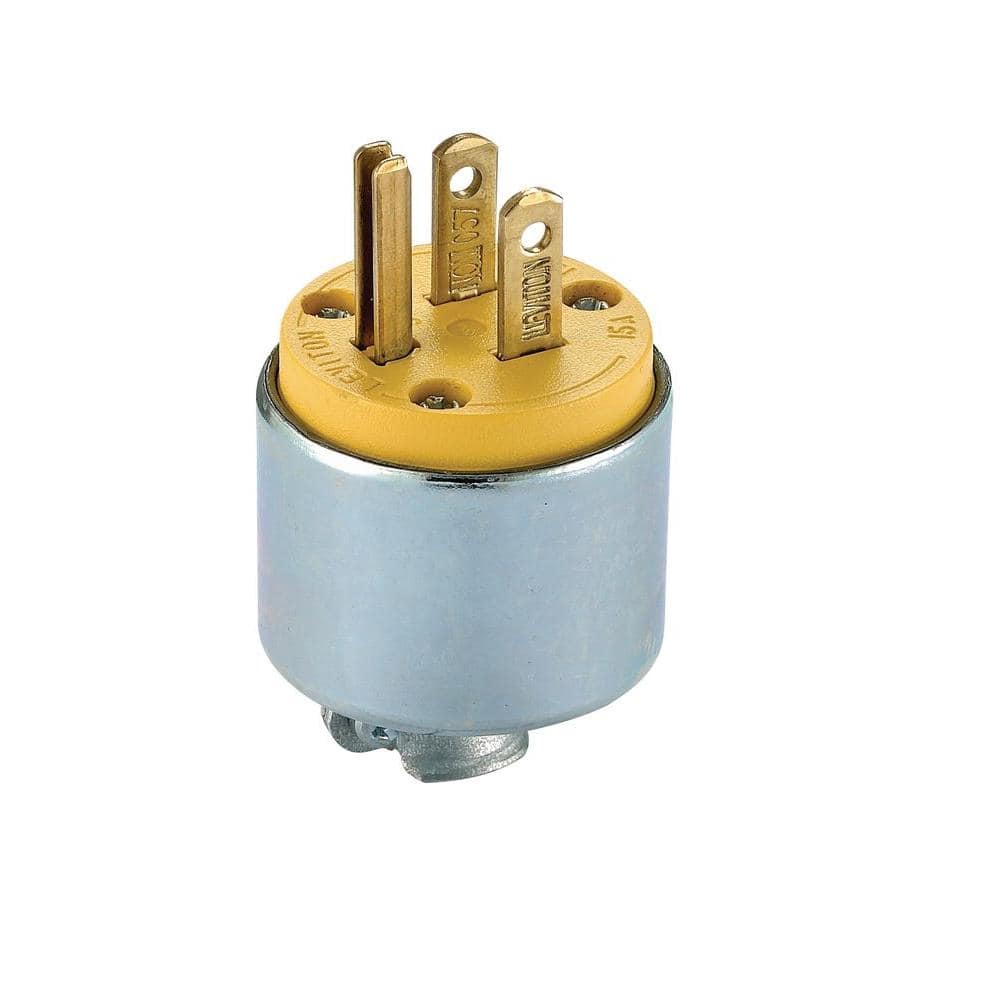 Leviton 15 Amp 125-Volt 3-Way Straight Blade Grounding Plug 515PA R50 ...