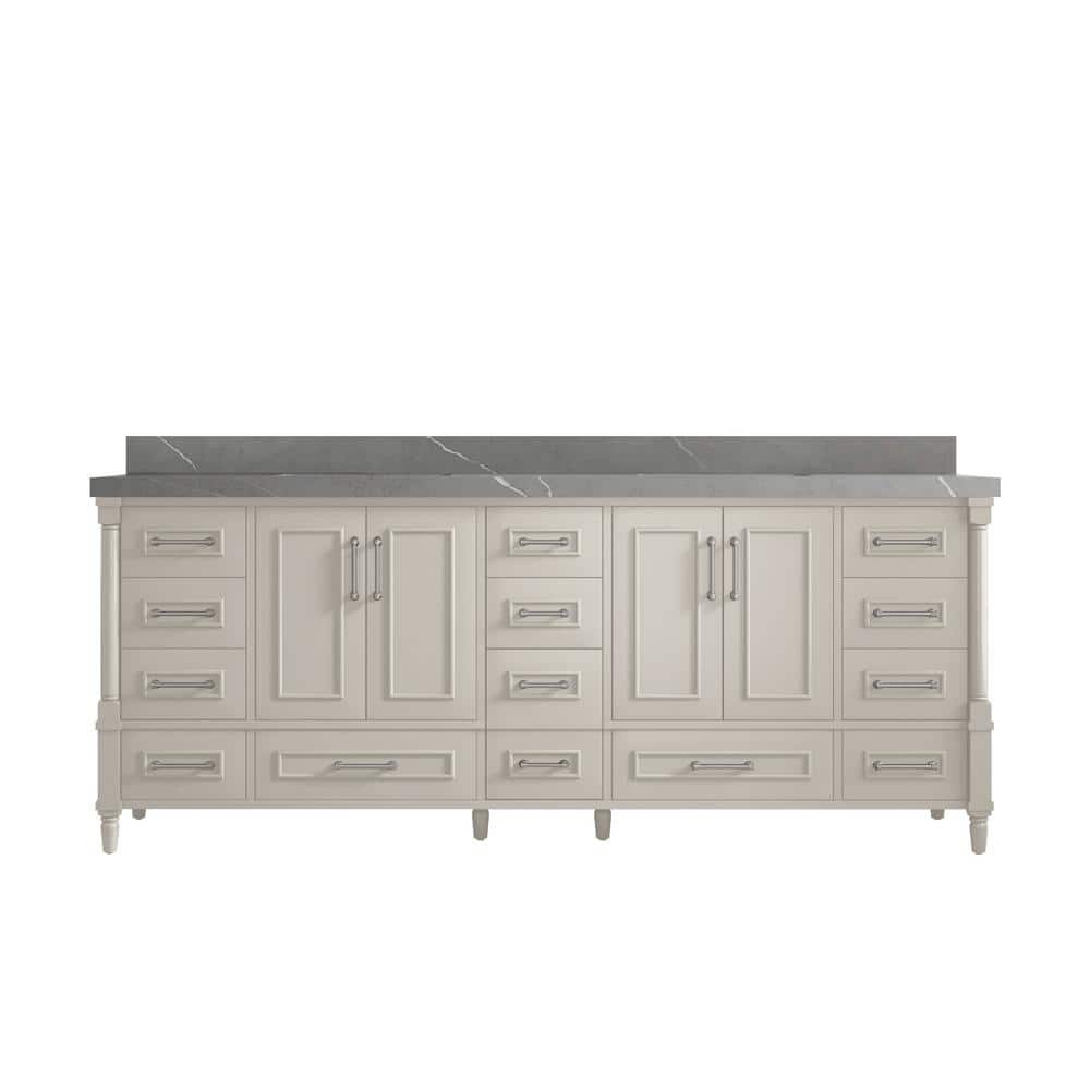Willow Collections Hudson 84 in. W. x 22 in. D x 36 in. H Double Sink ...