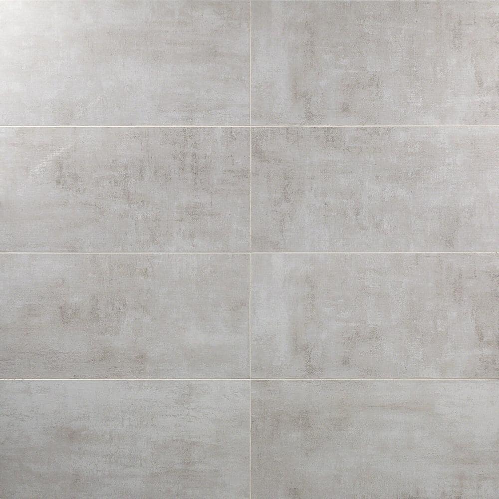 Ivy Hill Tile Marken Light Gray 12 in. x 24 in. Semi-Polished Porcelain ...