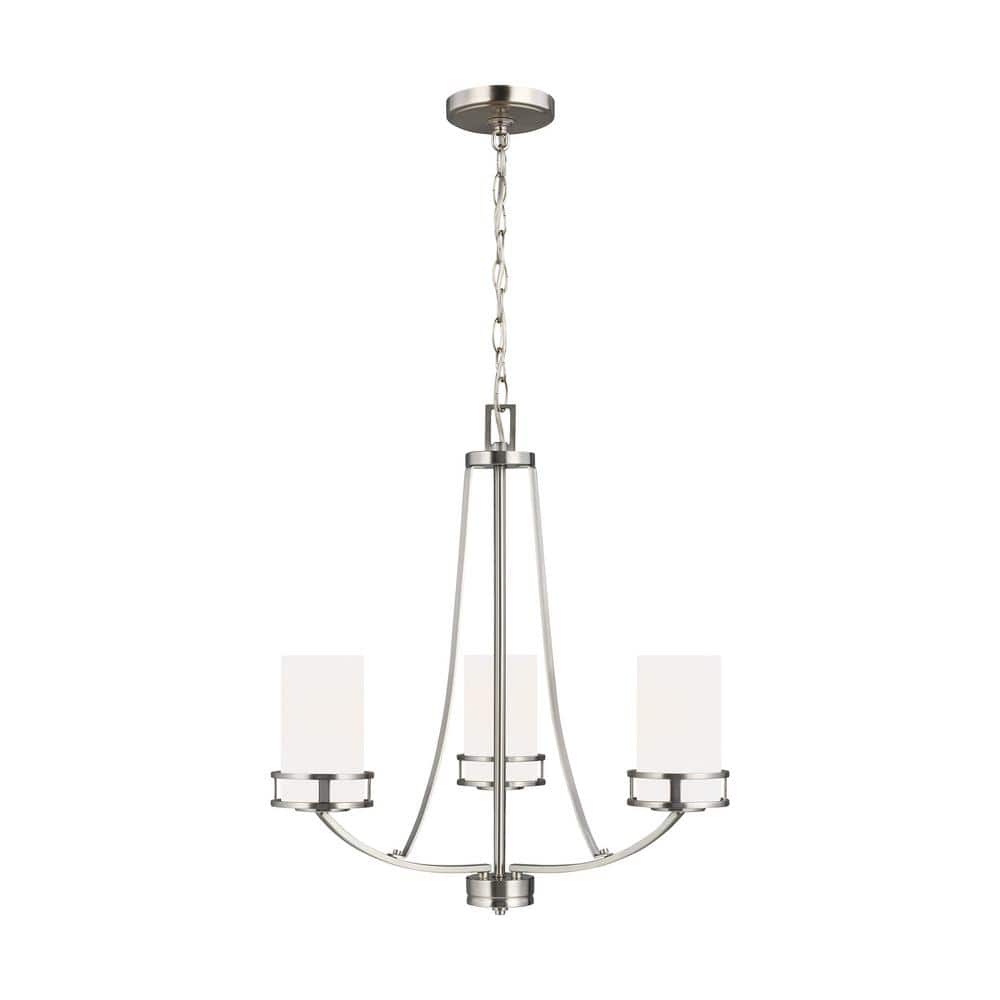 Generation Lighting Robie 3-Light Brushed Nickel Craftsman Modern ...