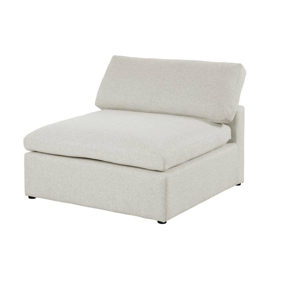 Best Master Furniture Remington Ivory Linen Modular Armless Chair ...