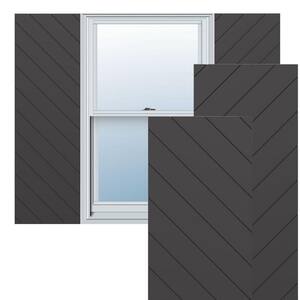 Ekena Millwork 18 in. W x 51 in. H True Fit PVC Diagonal Slat Modern ...