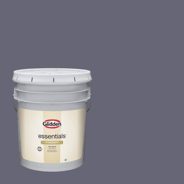 Glidden Essentials 5 gal. PPG1043-6 Alley Cat Satin Exterior Paint ...