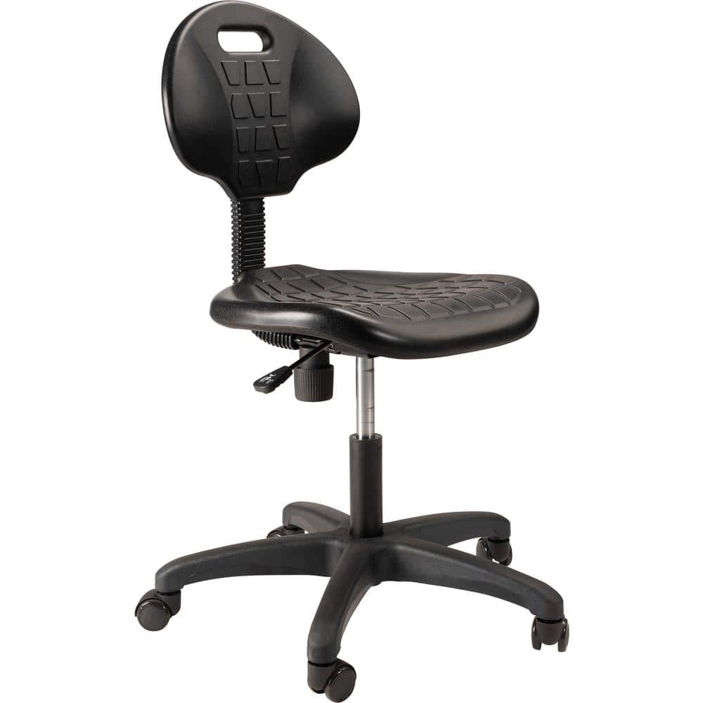 National Public Seating 16 in. - 21 in. H Polyurethane Black Task Chair ...
