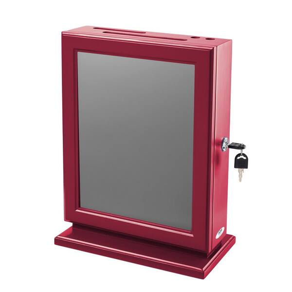 AdirOffice Customizable Wood Suggestion Box, Red 632-RED