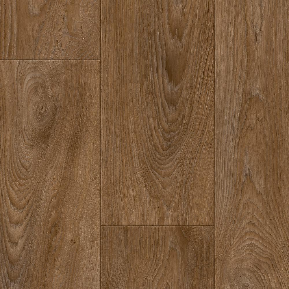 TrafficMaster Take Home Sample - Scorched Walnut Natural Vinyl Sheet ...