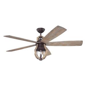 CRAFTMADE Augusta 60 in. Indoor Dual Mount Cottage White Finish Ceiling ...