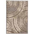 Home Decorators Collection Spiral Medallion Gray 2 ft. x 3 ft. Scatter ...