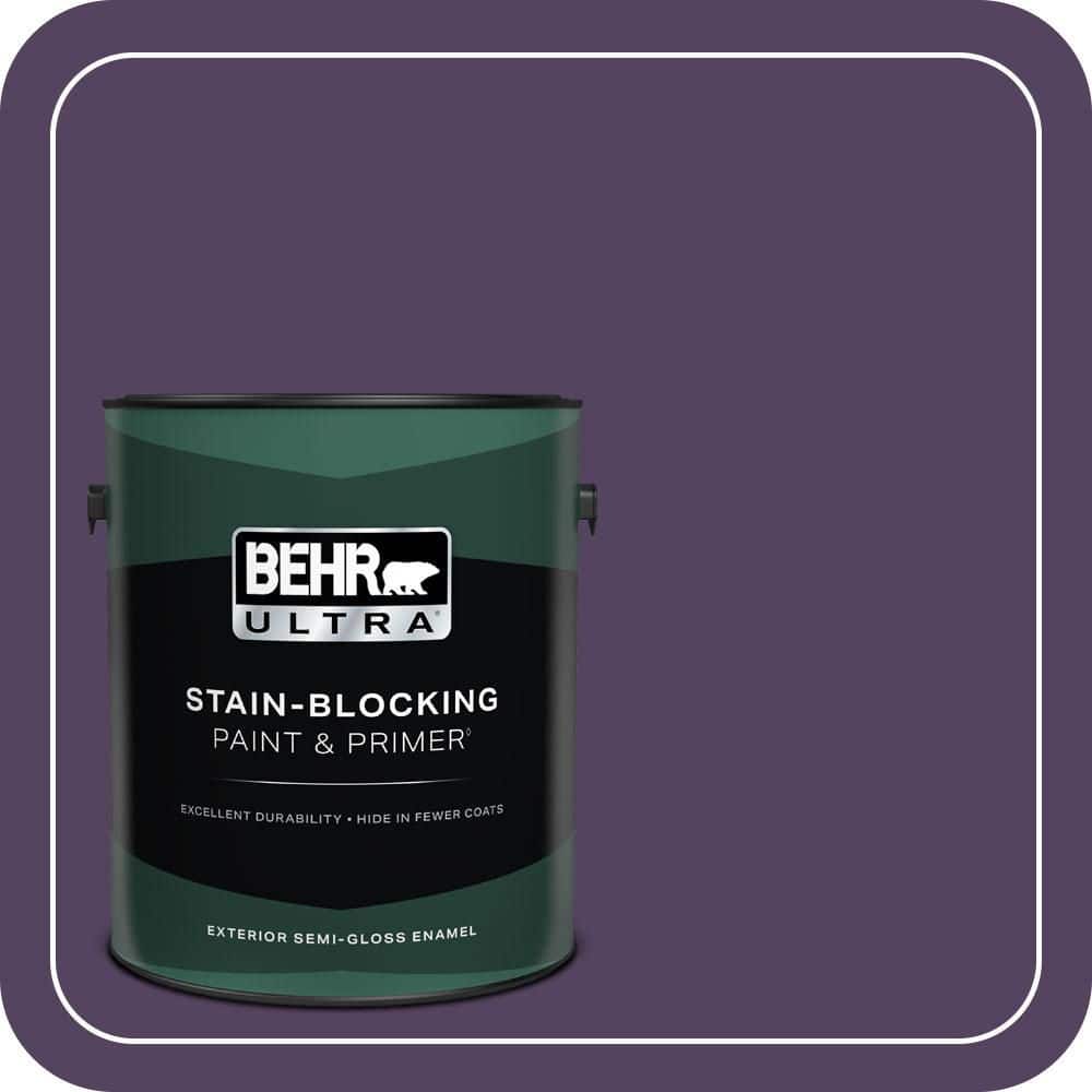 BEHR ULTRA 1 gal. #S-H-670 Plum Semi-Gloss Enamel Exterior Paint ...