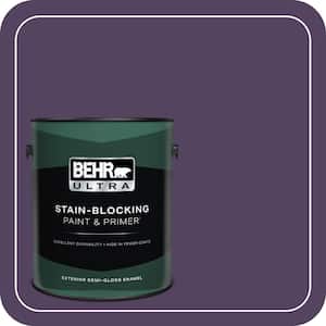BEHR MARQUEE 1 qt. #S-H-670 Plum Semi-Gloss Enamel Exterior Paint ...