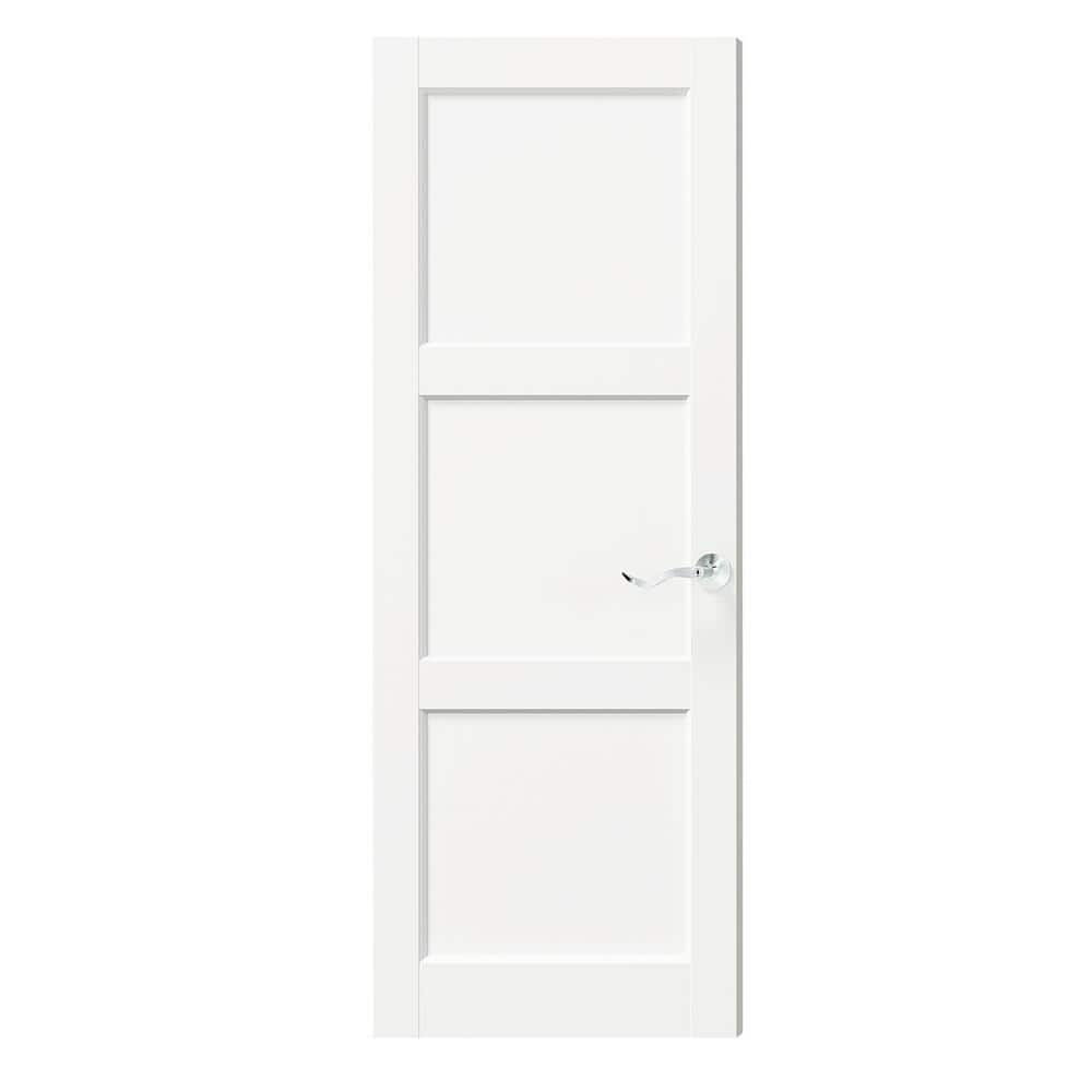 TENONER 30 in. x 80 in. MDF, Composite, Pre-assembled, Primed, White, 3 ...