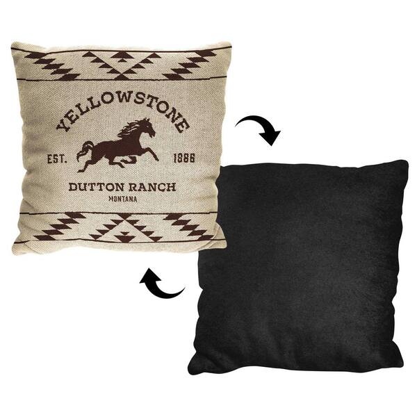 THE NORTHWEST GROUP Yellowstone Dutton Ranch Woven Jacquard Pillow ...