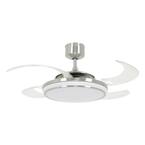 Fanaway Evo1 White Retractable 4-blade 48 in. LED Ceiling Fan with ...