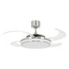 Fanaway Evo1 Brushed Chrome Retractable 4-blade 48 in. LED Ceiling Fan ...