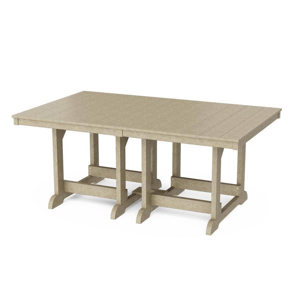Wildridge Heritage Weathered Wood HDPE Plastic 44 in. x 72 in. Outdoor ...