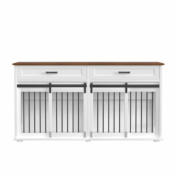 VEIKOUS Wooden Dog Crate Furniture Dog Kennel Doghouse Accent Storage ...