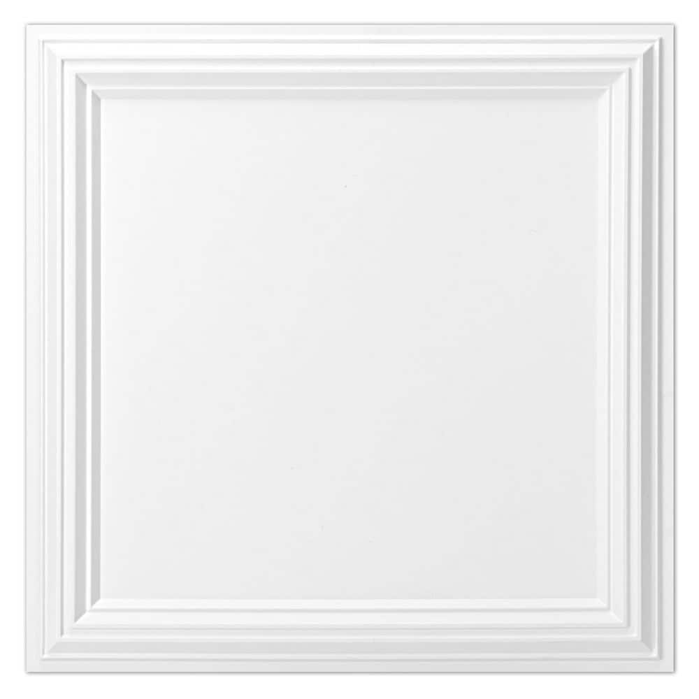 Art3dwallpanels White 2ft. x 2ft. Modren PVC Drop In Ceiling Tile ...