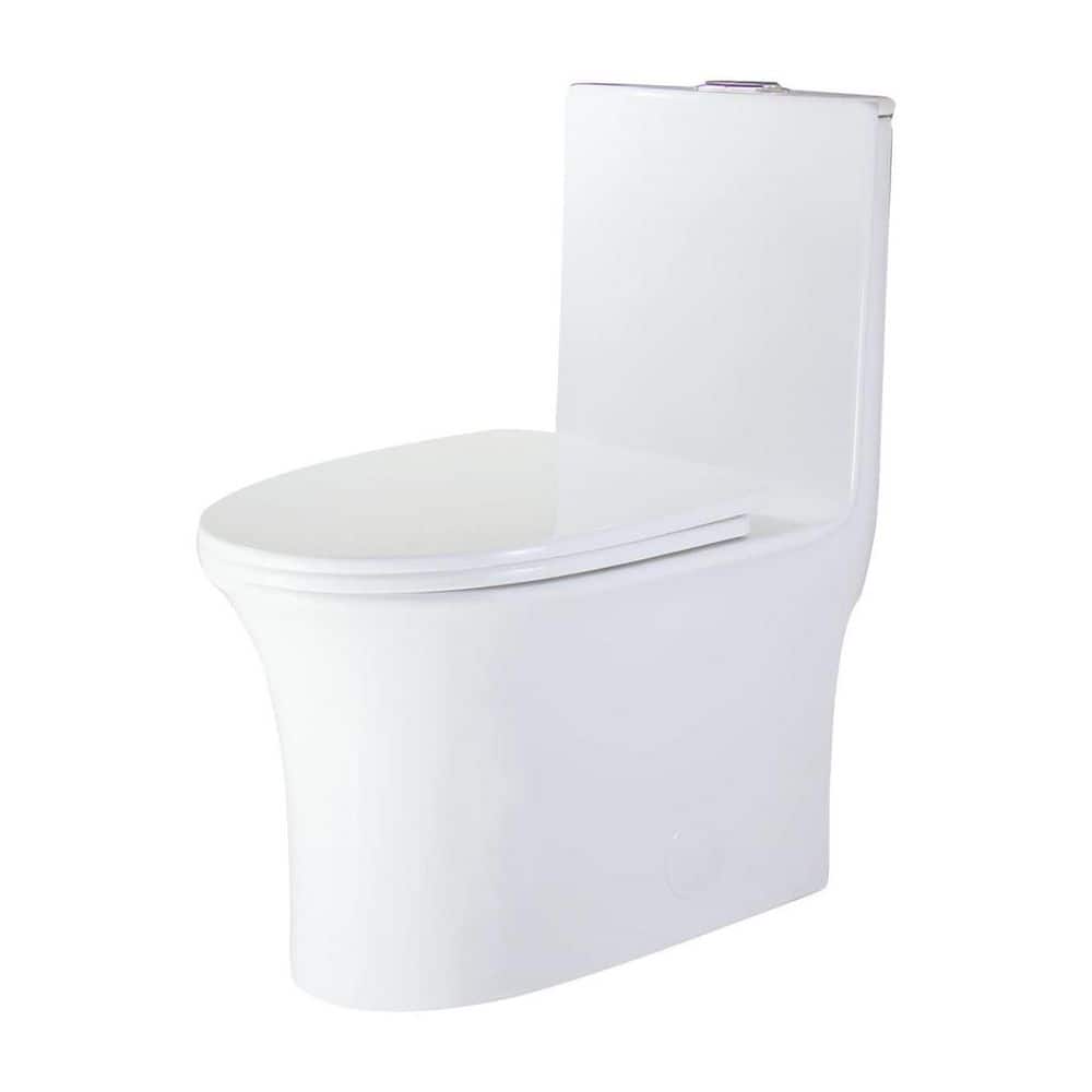 Yingze Standard Height One-Piece 1.1/1.6 GPF Dual Flush Elongated ...