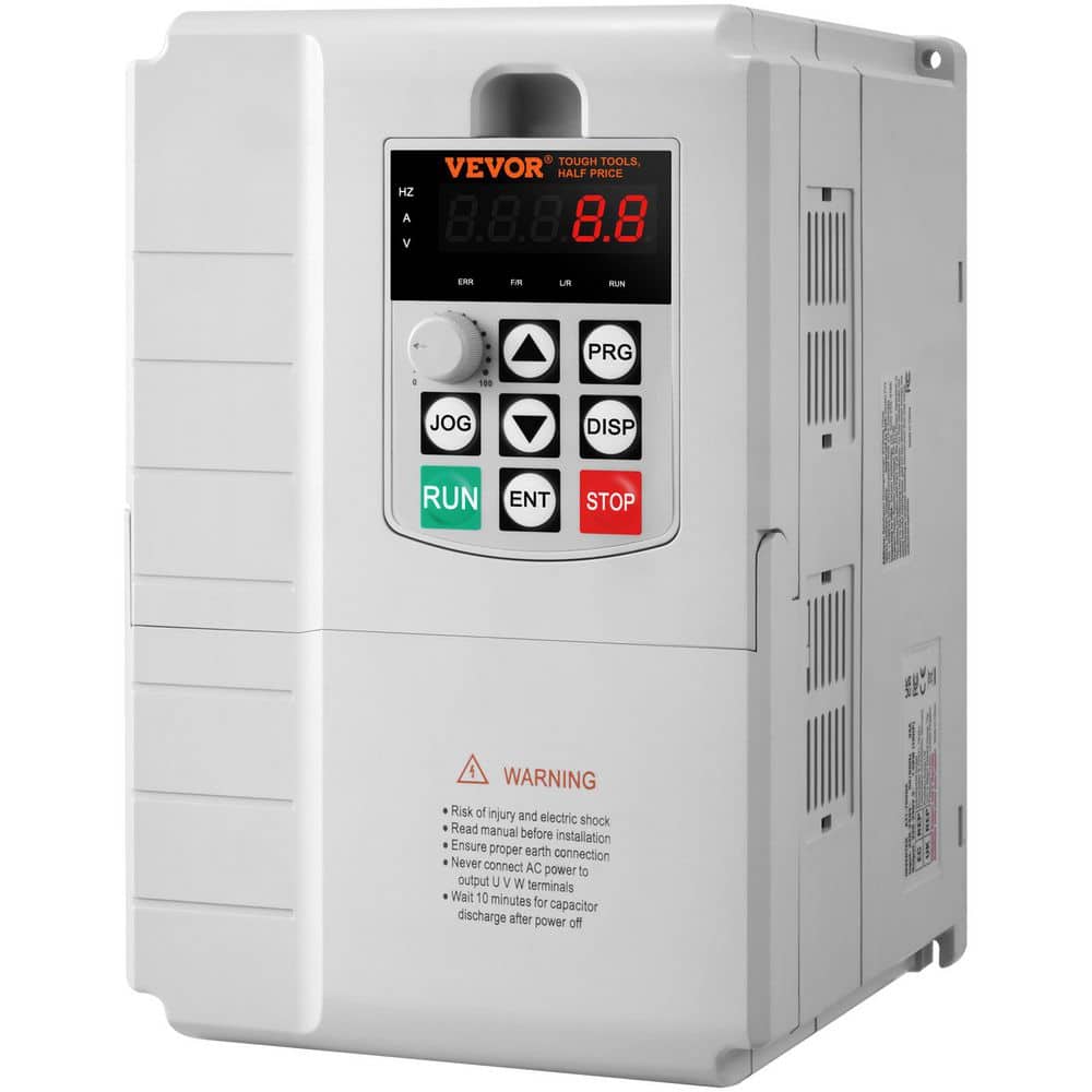 VEVOR VFD 7. 5KW, 10HP Variable Frequency Drive for 3-Phase Motor Speed ...