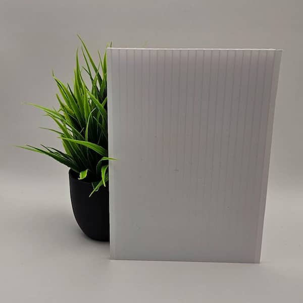 Coroplast 48 in. x 96 in. x 0.393 in. (10mm) White Corrugated Twinwall ...